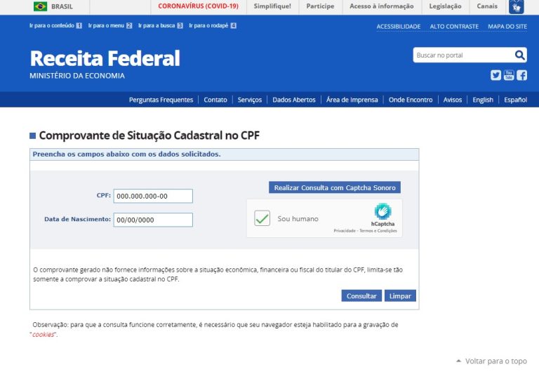 Aprenda passo a passo como consultar CPF na Receita Federal